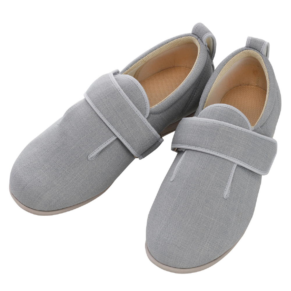 徳武産業 あゆみシューズ ダブルマジックIII 5E 両足 グレー S(21.0～21.5cm)